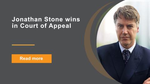 Jonathan Stone wins at Court of Appeal - Cornwall Street Barristers